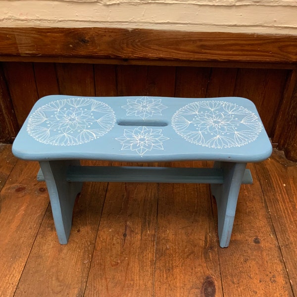 Hand Painted Stool - Etsy
