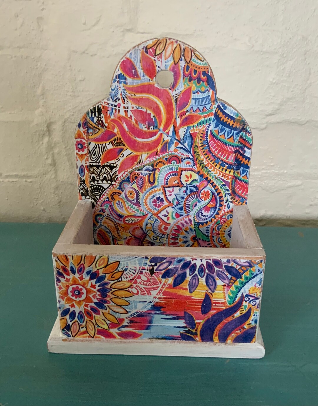 Hand Painted Kitchen and Desk Tidy - Etsy