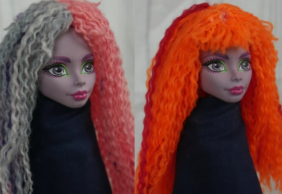 Custom Multicolored Curly Yarn Doll Wig/monster and Ever After | Etsy