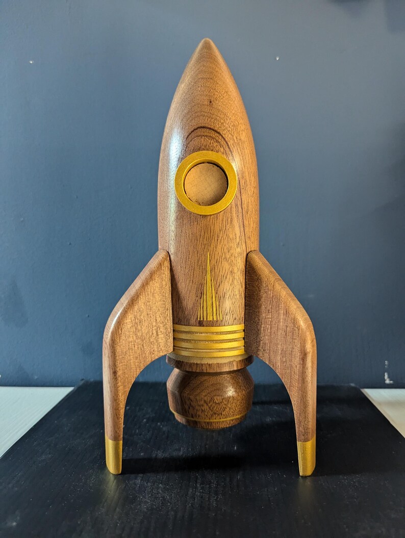 Handmade Mixed Wooden Rocket - Griffin - Etsy