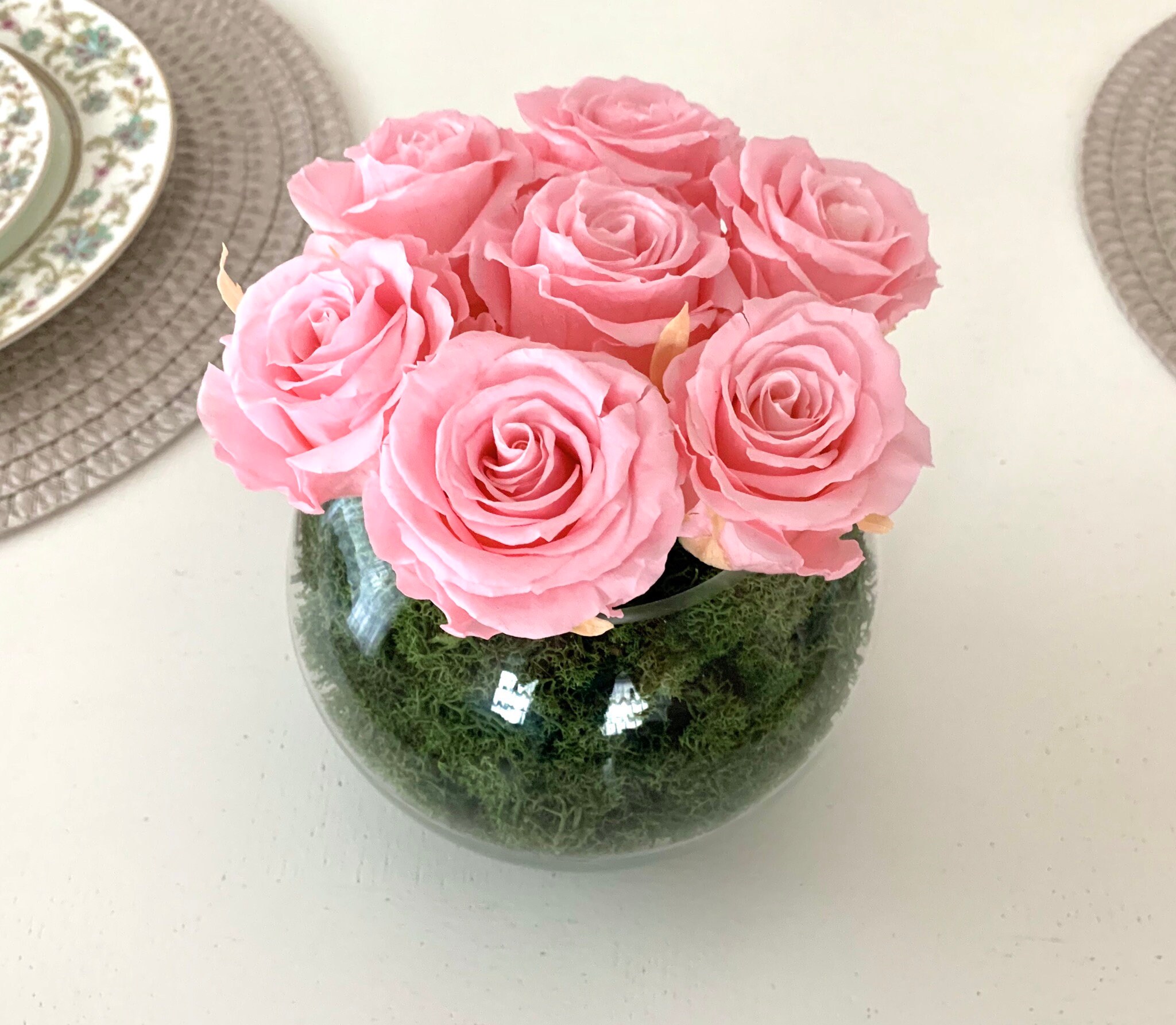 Luxury NATURAL Table Centerpiece Made of Preserved Moss and Real ...