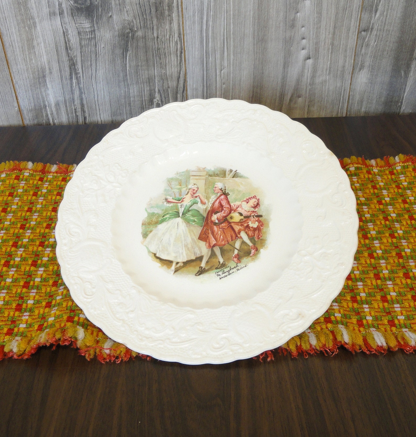 Vintage Adams Pottery England Dinner Plate Dance Scene Signed - Etsy