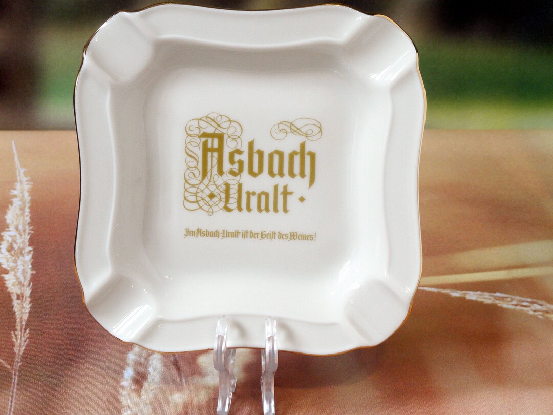 Vintage HEINRICH Germany Porcelain Advertising Ashtray, Asbach Uralt ...