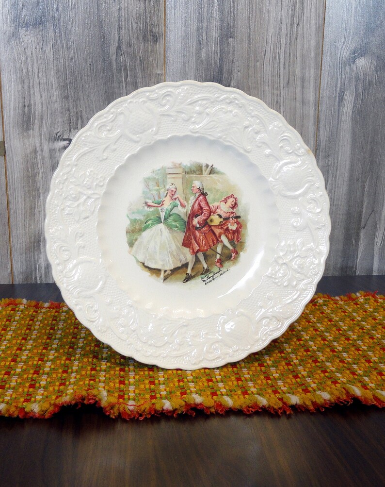 Vintage Adams Pottery England Dinner Plate Dance Scene Signed - Etsy
