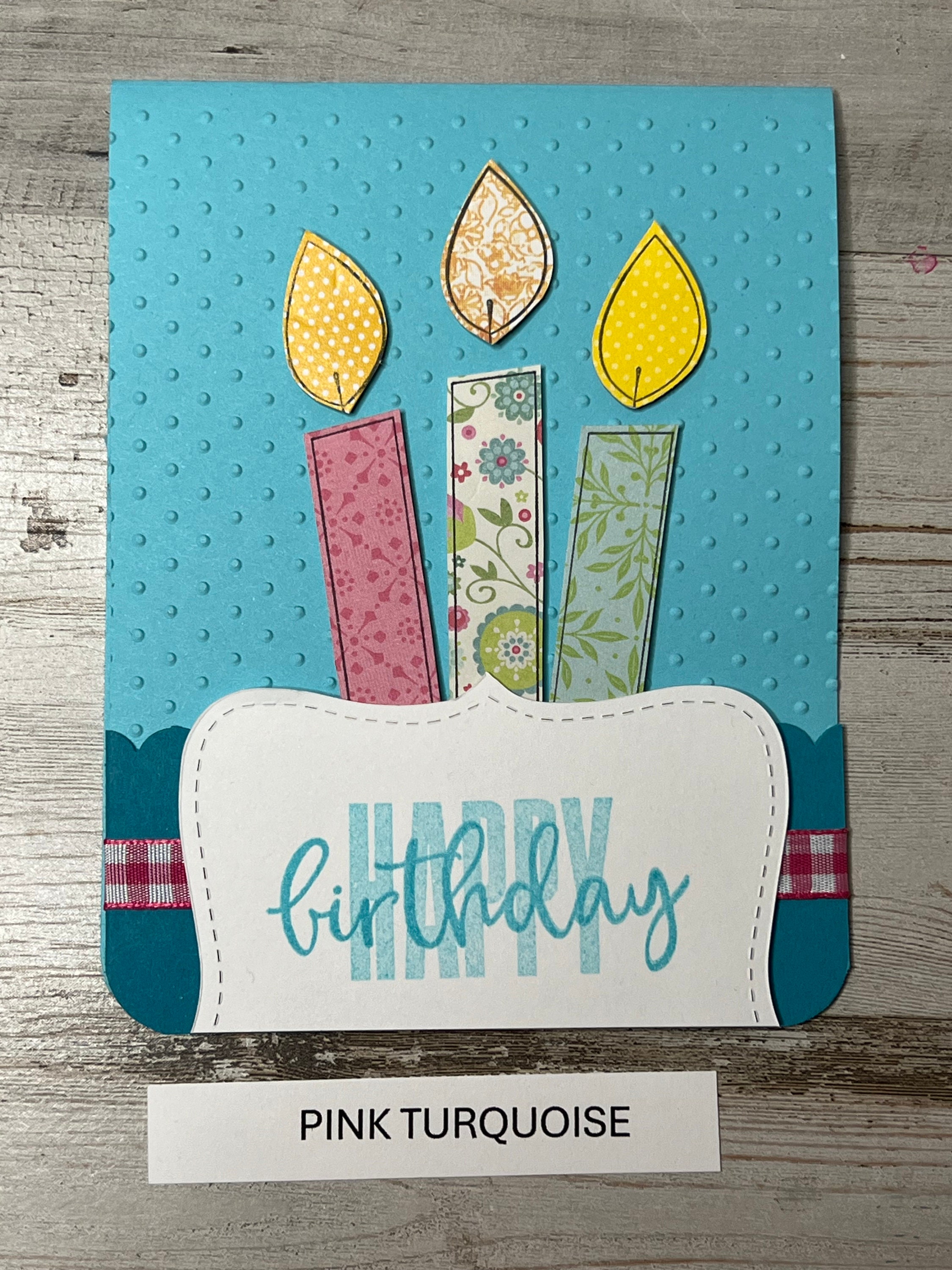 Handmade Birthday Candles Card - Stampin Up! - - Etsy