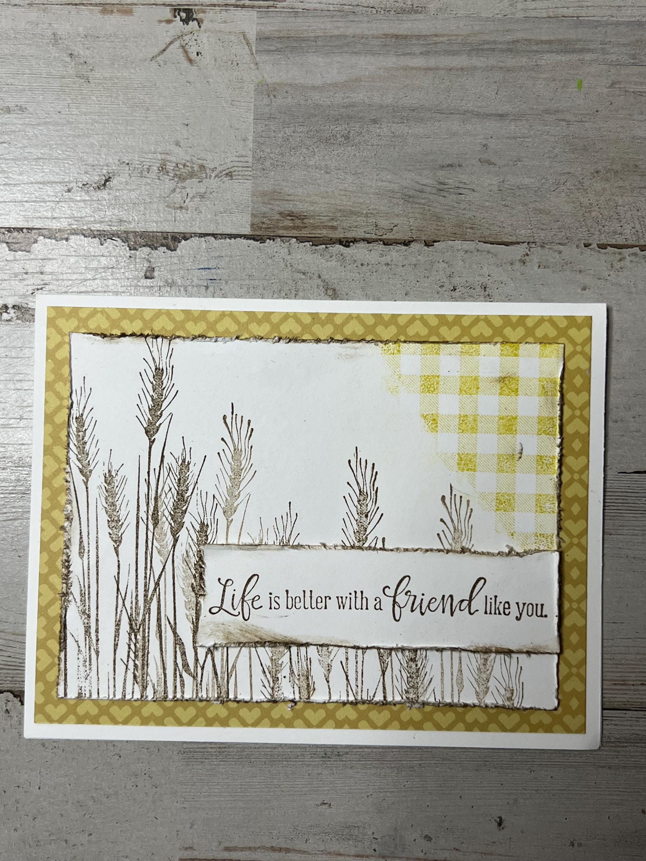 WHEAT WORDS. Handmade Thoughtful Cards, Wheat Cards, Checkered Cards ...