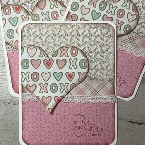 Handmade Valentine's Day Card: Heart With Lace - Etsy
