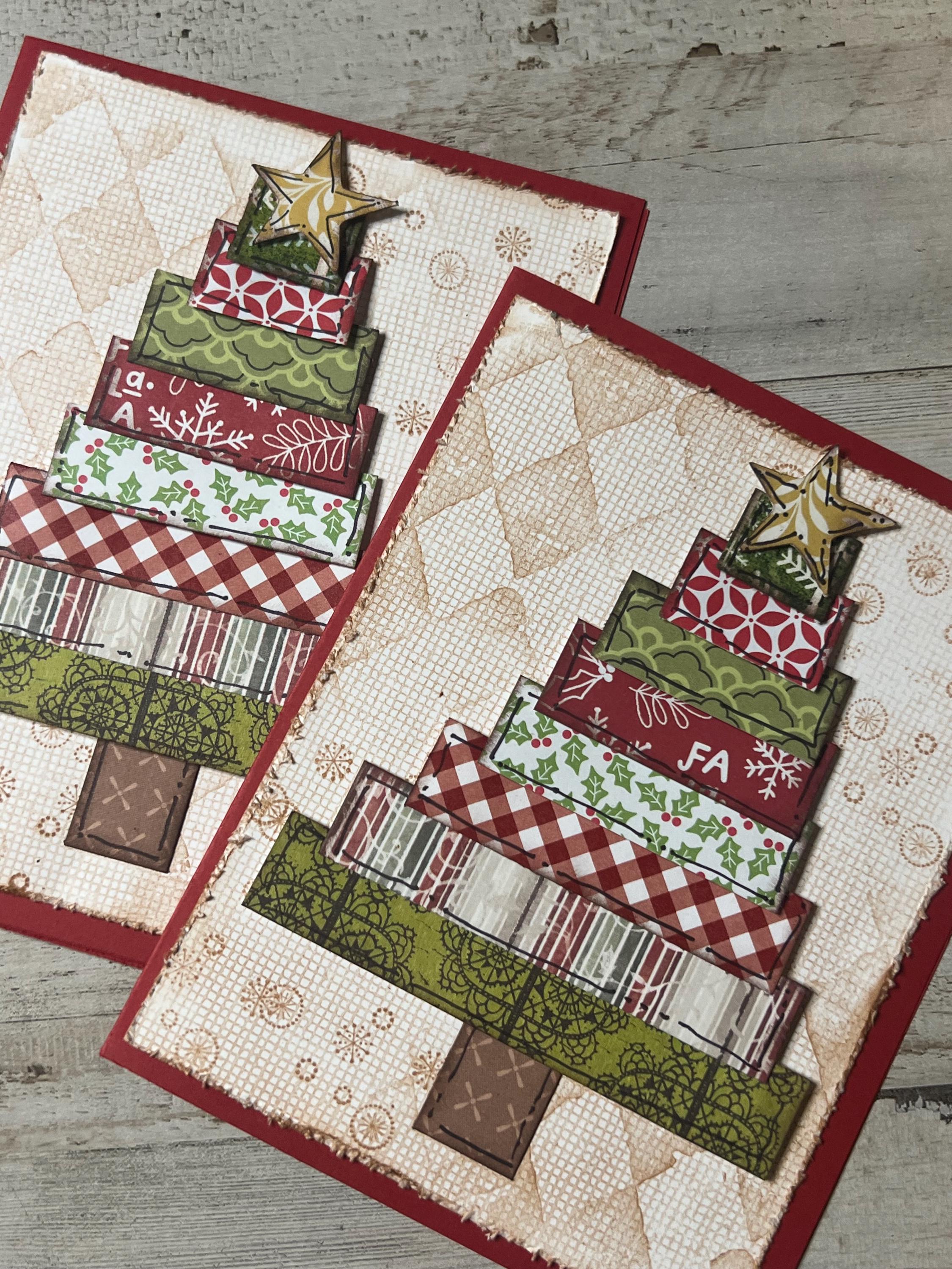 Handmade Paper Christmas Tree Card Stampin Up Christian Holiday Card