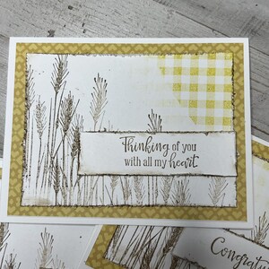 WHEAT WORDS. Handmade Thoughtful Cards, Wheat Cards, Checkered Cards ...