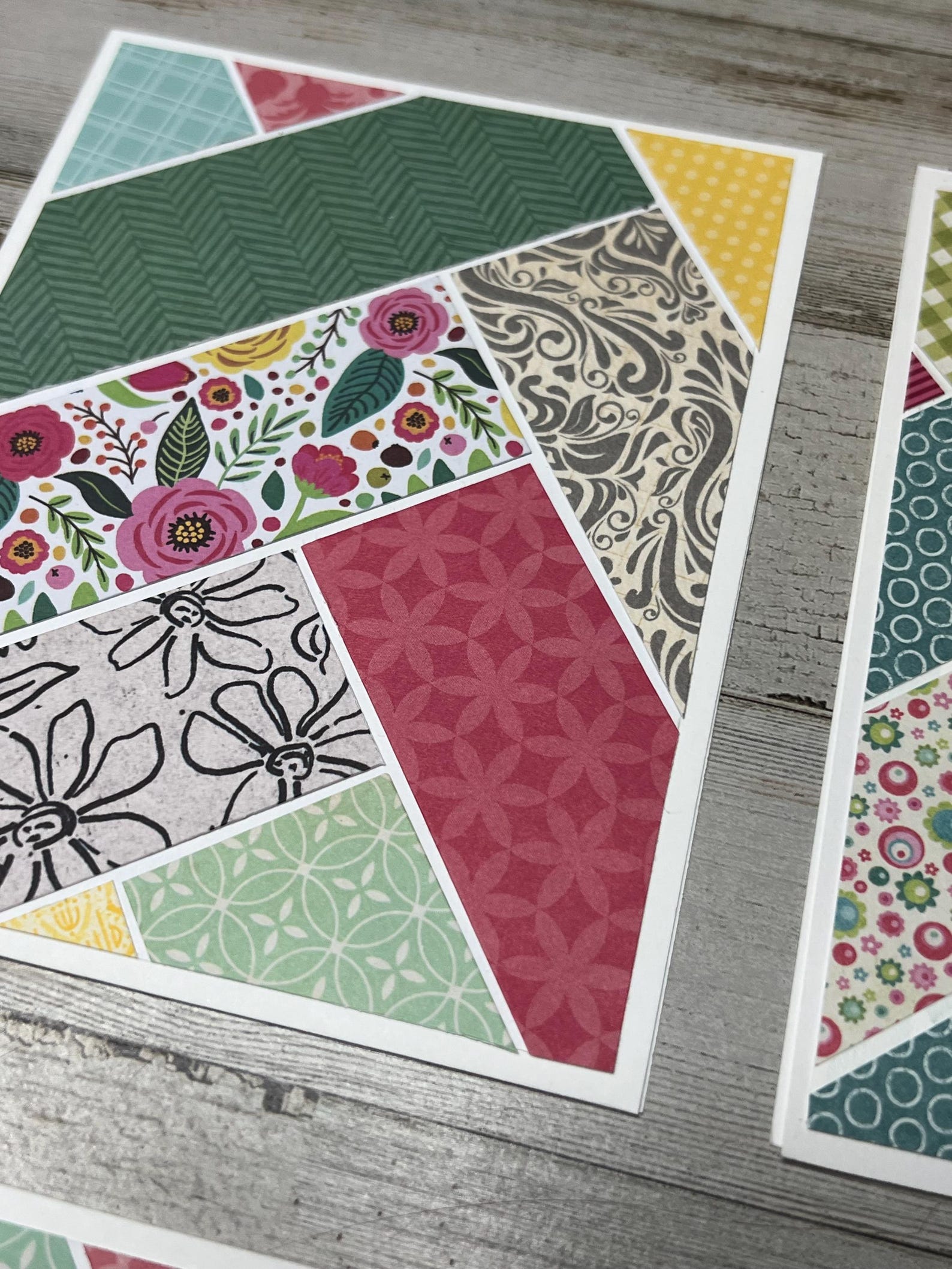 Handmade Blank Note Cards, Quilt, Paper Piecing, Scrap Paper, Any ...
