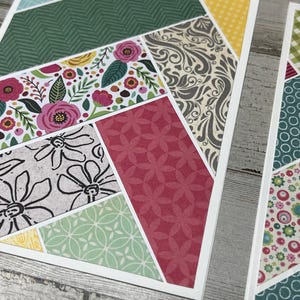 Handmade Blank Note Cards, Quilt, Paper Piecing, Scrap Paper, Any ...