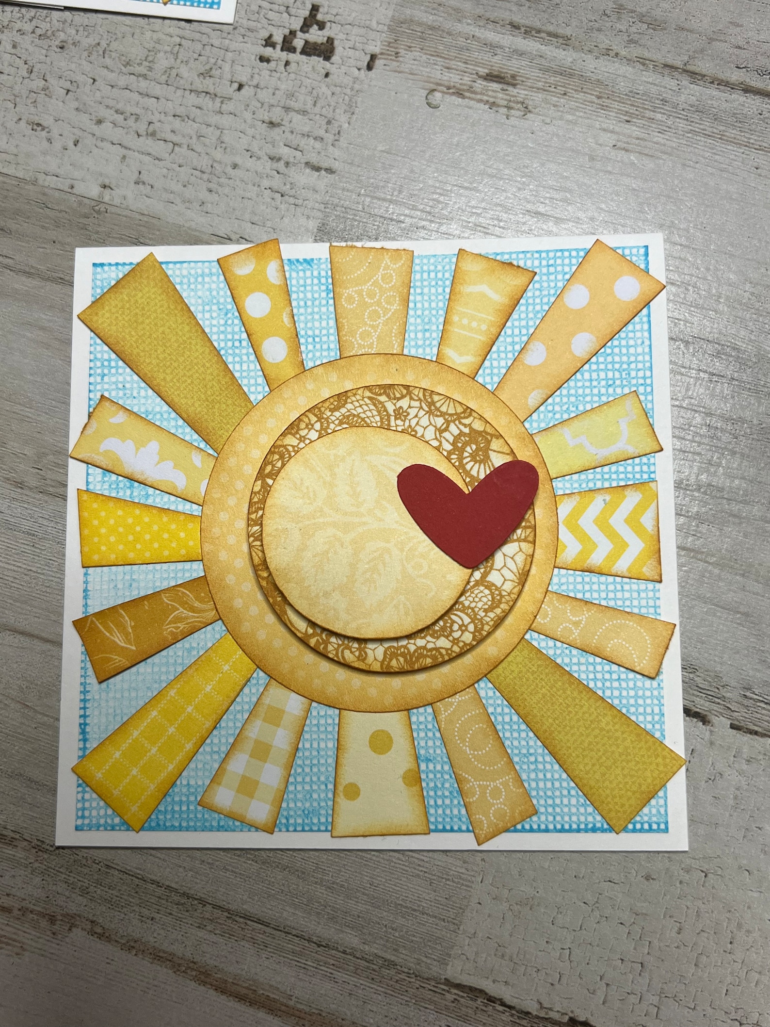 A WARM HELLO Handmade Summertime Cards, Paper Piecing Cards, Sunbeam ...