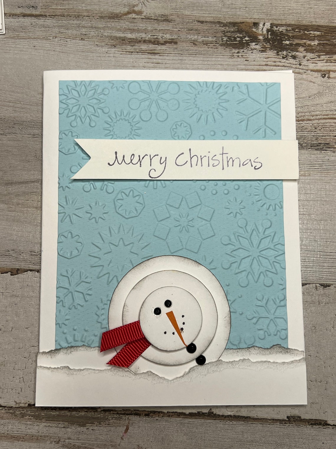 Handmade Stacked Snowman Christmas Cards - 10 Pack - Etsy