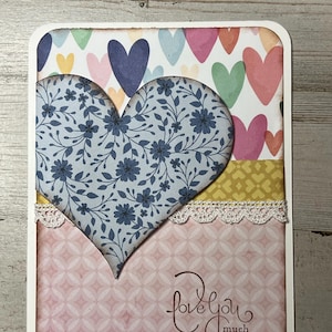 Handmade Valentine's Day Card: Heart With Lace - Etsy