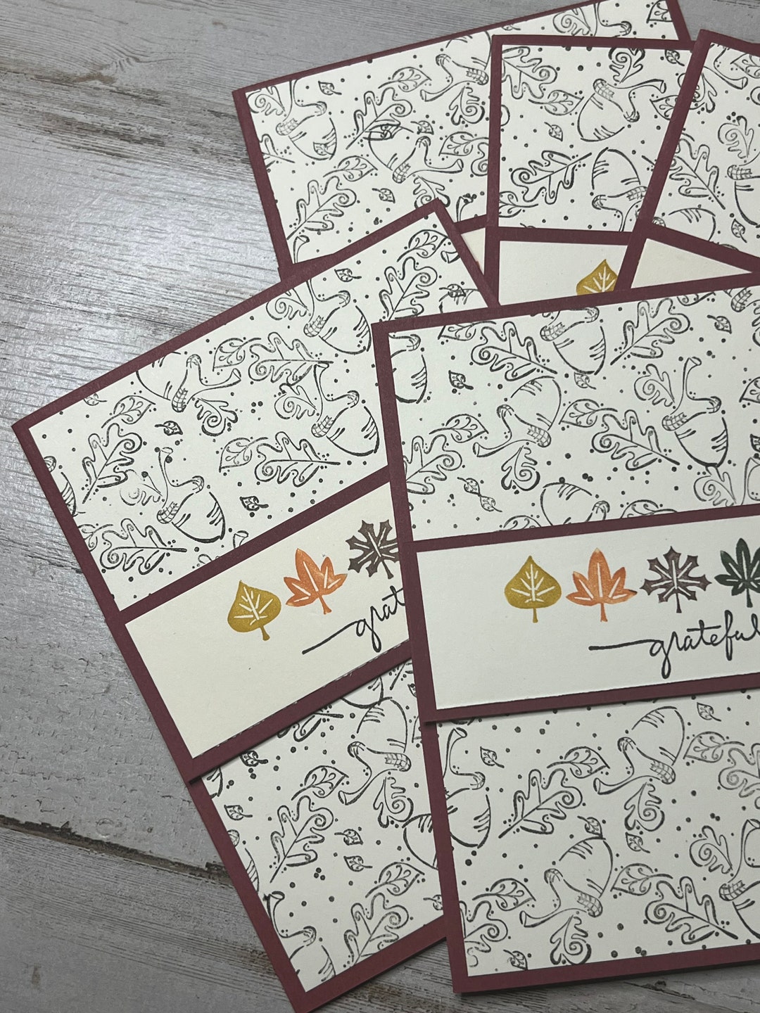 5 FALL LEAVES. Handmade Fall Cards, Stampin up Fall Leaves Wheel ...
