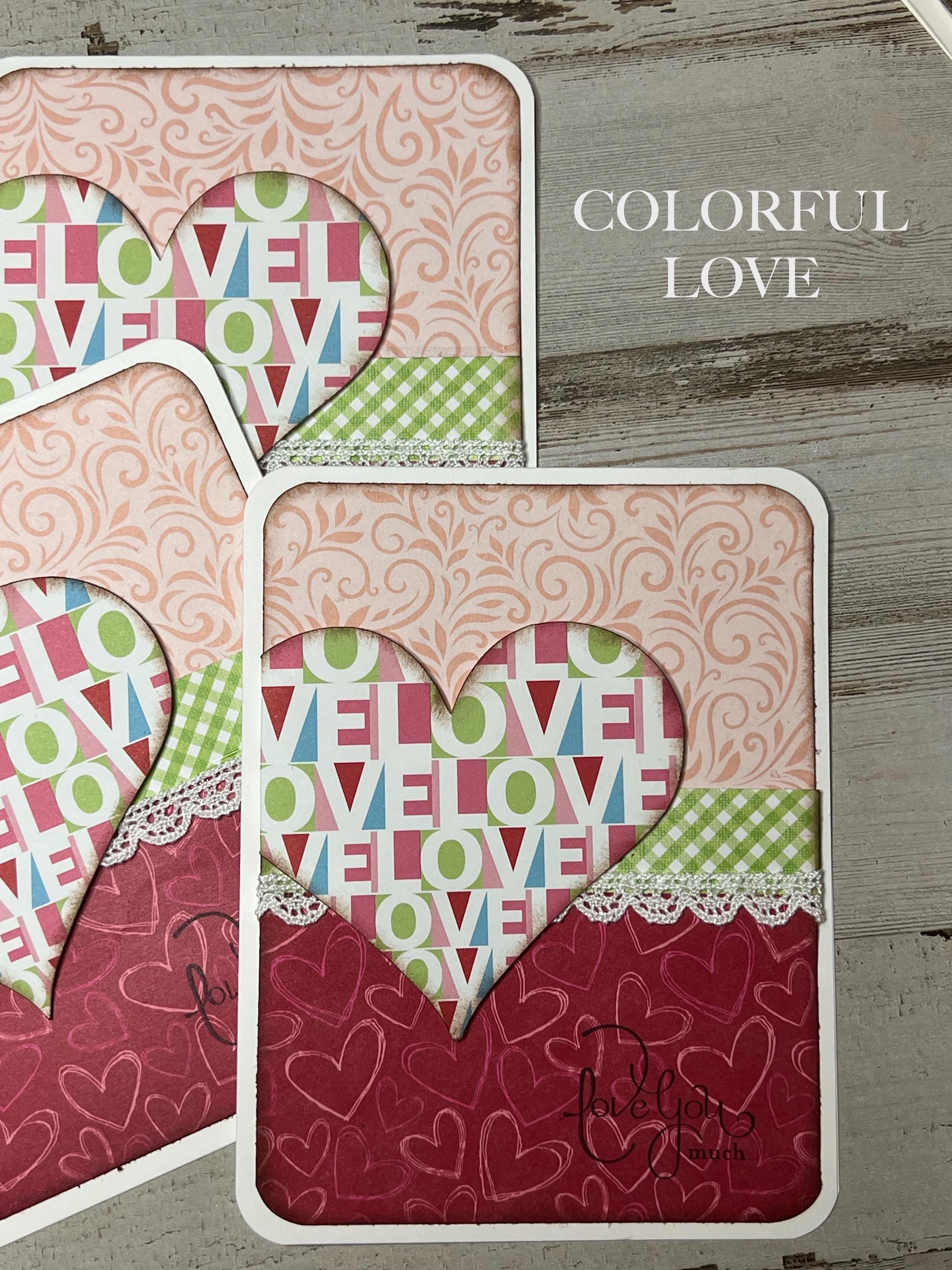 Handmade Valentine's Day Card: Heart With Lace - Etsy