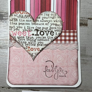 Handmade Valentine's Day Card: Heart With Lace - Etsy