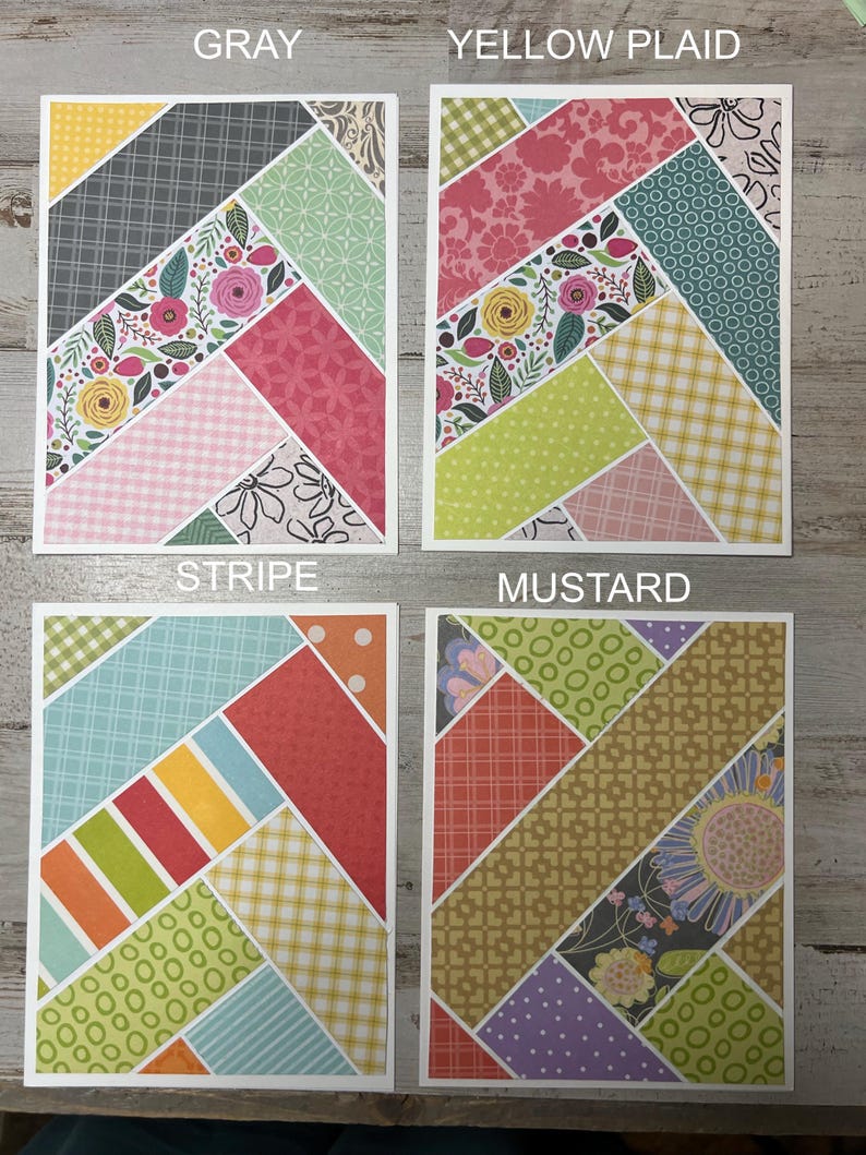 Handmade Blank Note Cards, Quilt, Paper Piecing, Scrap Paper, Any ...