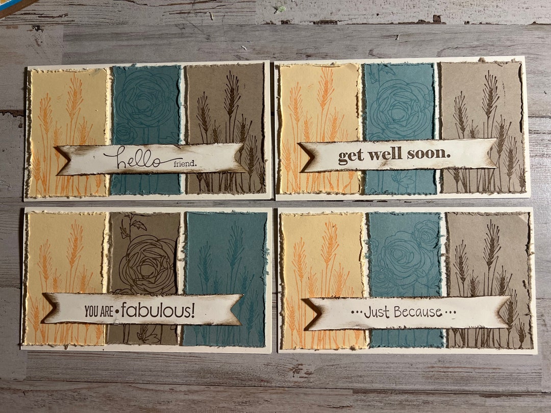 WHEAT & FLOWERS SET. Handmade Get Well Soon Cards, You Are Fabulous ...