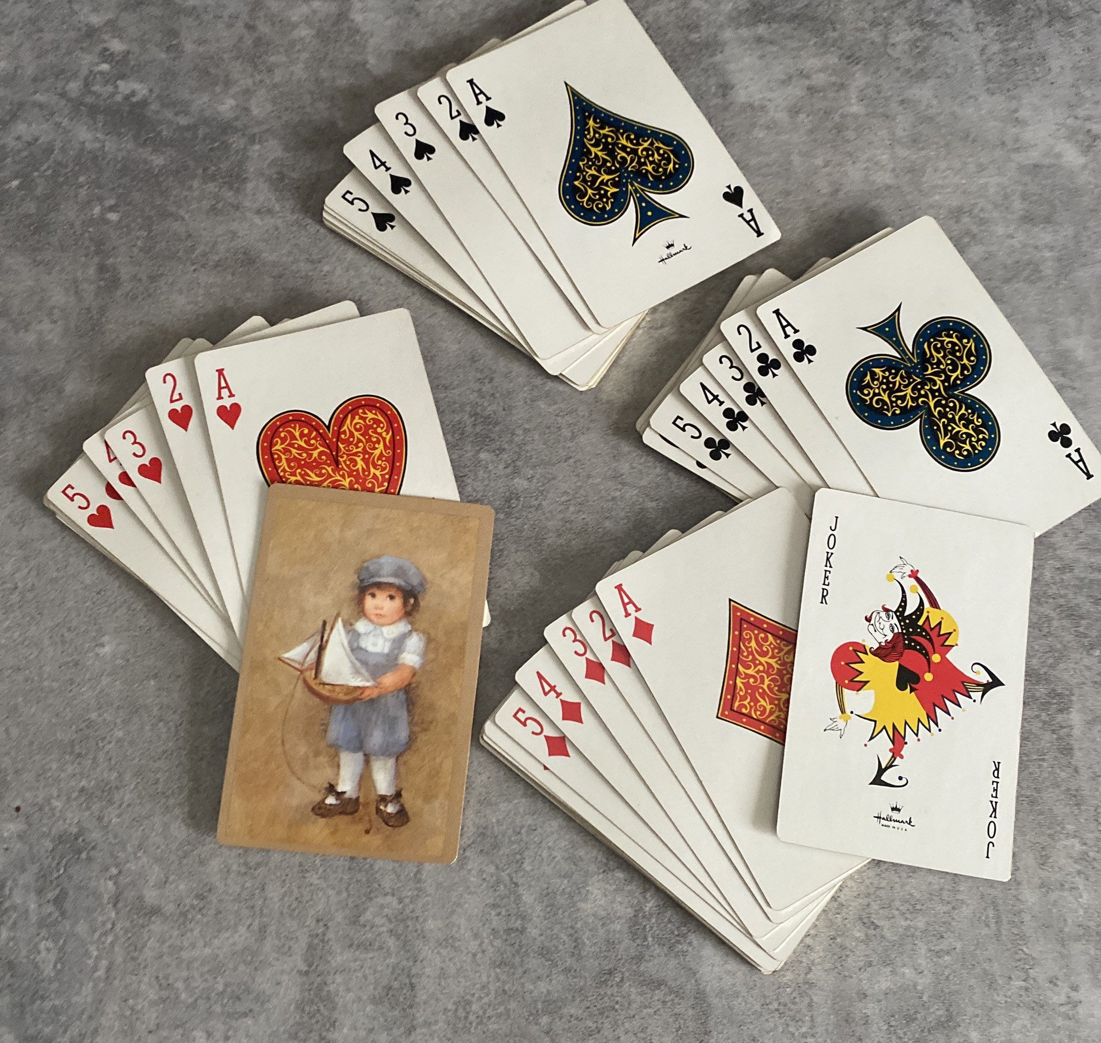 Vintage Hallmark Boy-Girl Blue Bridge Playing Cards - Etsy.de