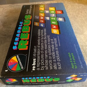 1986 Scrabble Rebus Symbol Sentence Game - Etsy