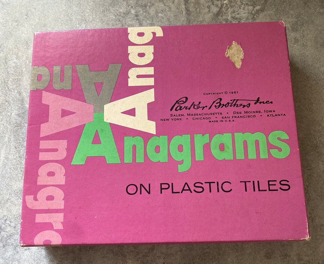 1961 Parker Brothers Anagrams on Plastic Tiles - Etsy