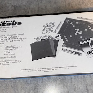 1986 Scrabble Rebus Symbol Sentence Game - Etsy