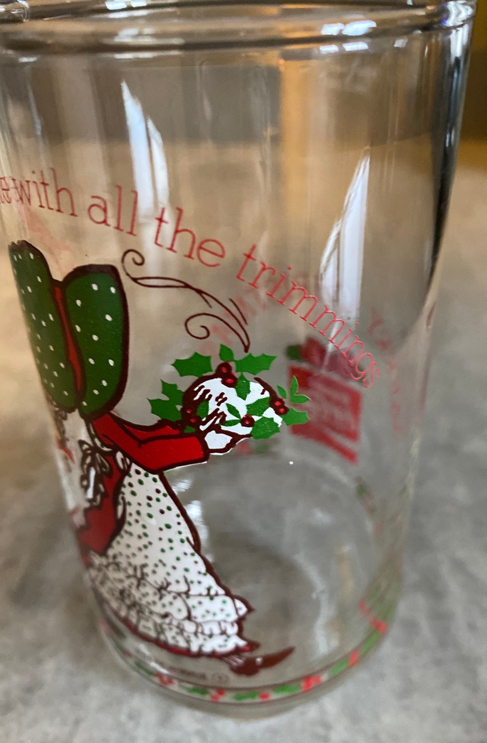 Vintage Holly Hobbie Coca Cola Christmas Glasses Etsy