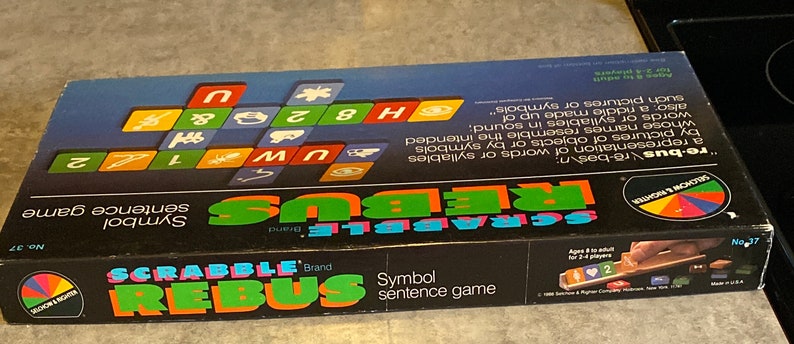 1986 Scrabble Rebus Symbol Sentence Game - Etsy