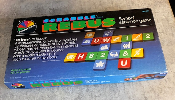 1986 Scrabble Rebus Symbol Sentence Game - Etsy