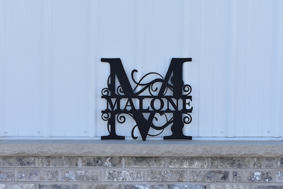 Customizable Metal Letter Monogram Sign Metal Artwork Home | Etsy