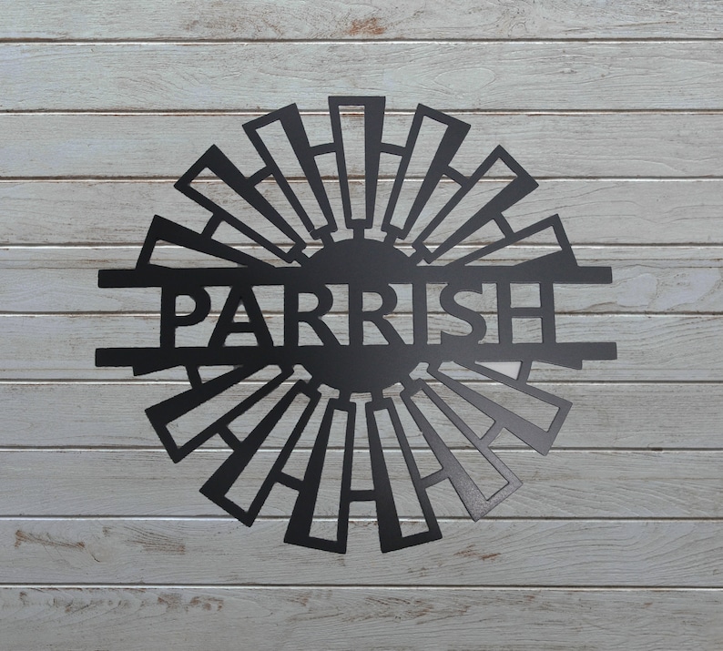 Customizable Windmill Monogram | Metal Artwork | Choose From 18" to 60 ...