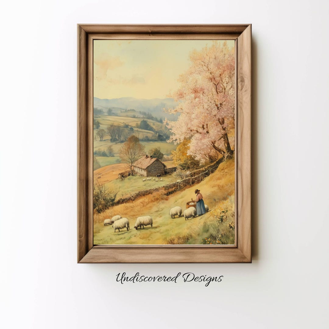 Spring English Countryside Printable Wall Art | Vintage Art Print for ...