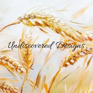 Golden Wheat Art Printout Printable Wall Art Vintage Art Prints Digital ...