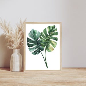 Monstera Deliciosa Printable Botanical Art Printout Printable Wall Art ...