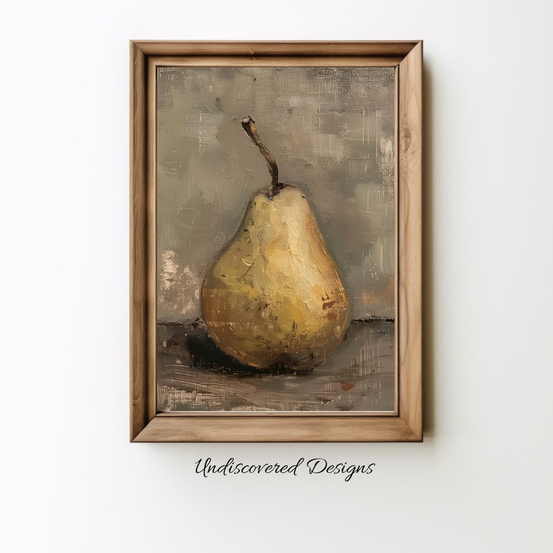 Pear Still Life Art Printout Printable Wall Art Vintage Art Prints ...