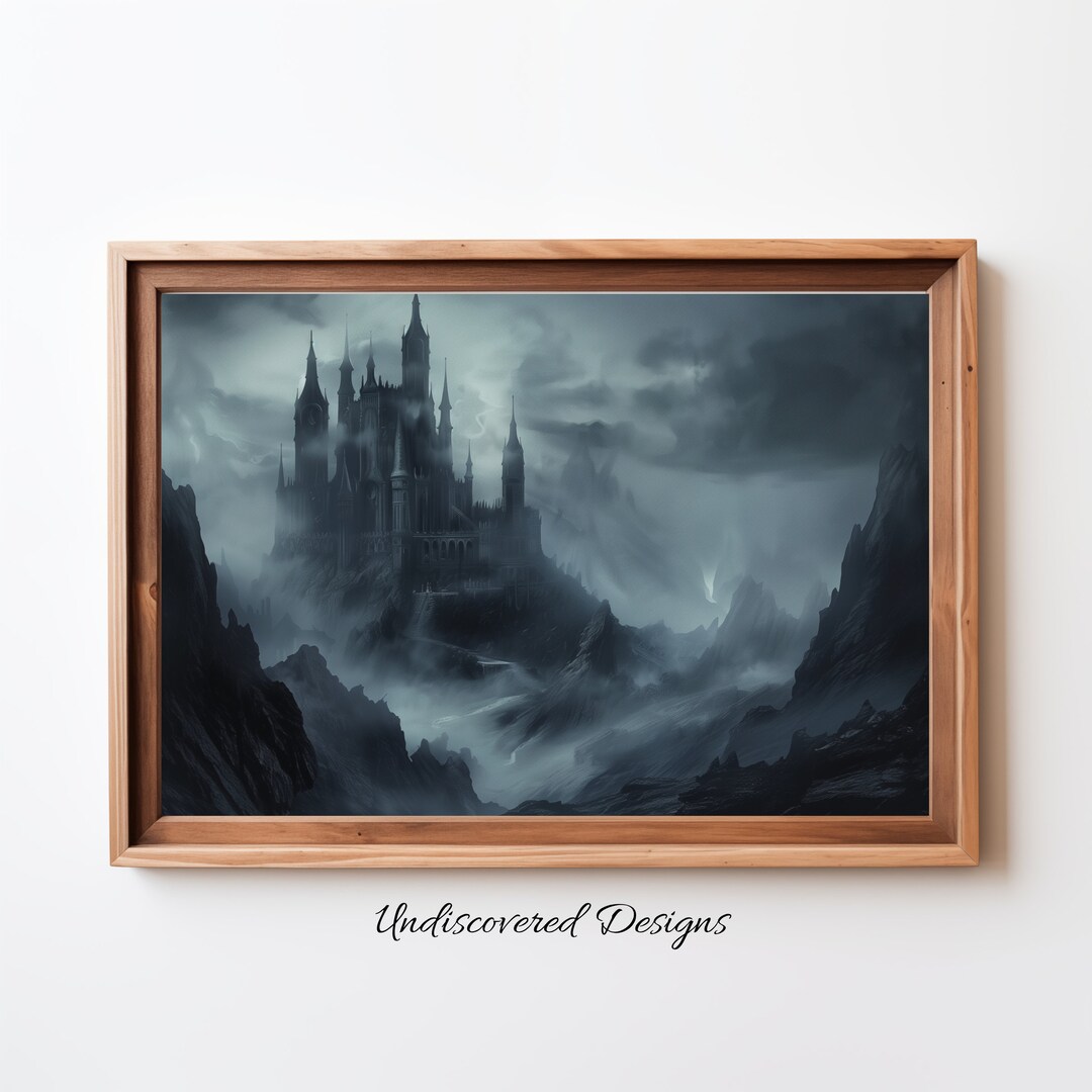 Gothic Castle Art Print, Ominous Halloween Decor (digital Prints) - Etsy
