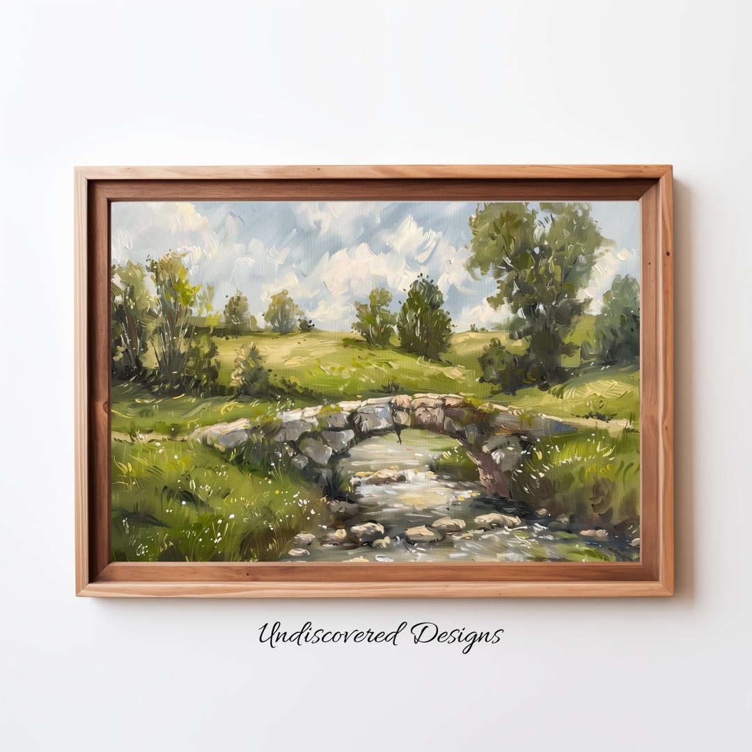 Irish Stone Bridge Art Printout Printable Wall Art Vintage Art Prints ...
