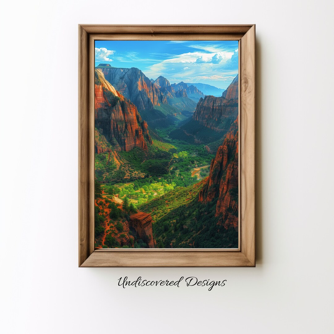 Red Rock Canyon Art Printout Printable Wall Art Vintage Art Prints ...