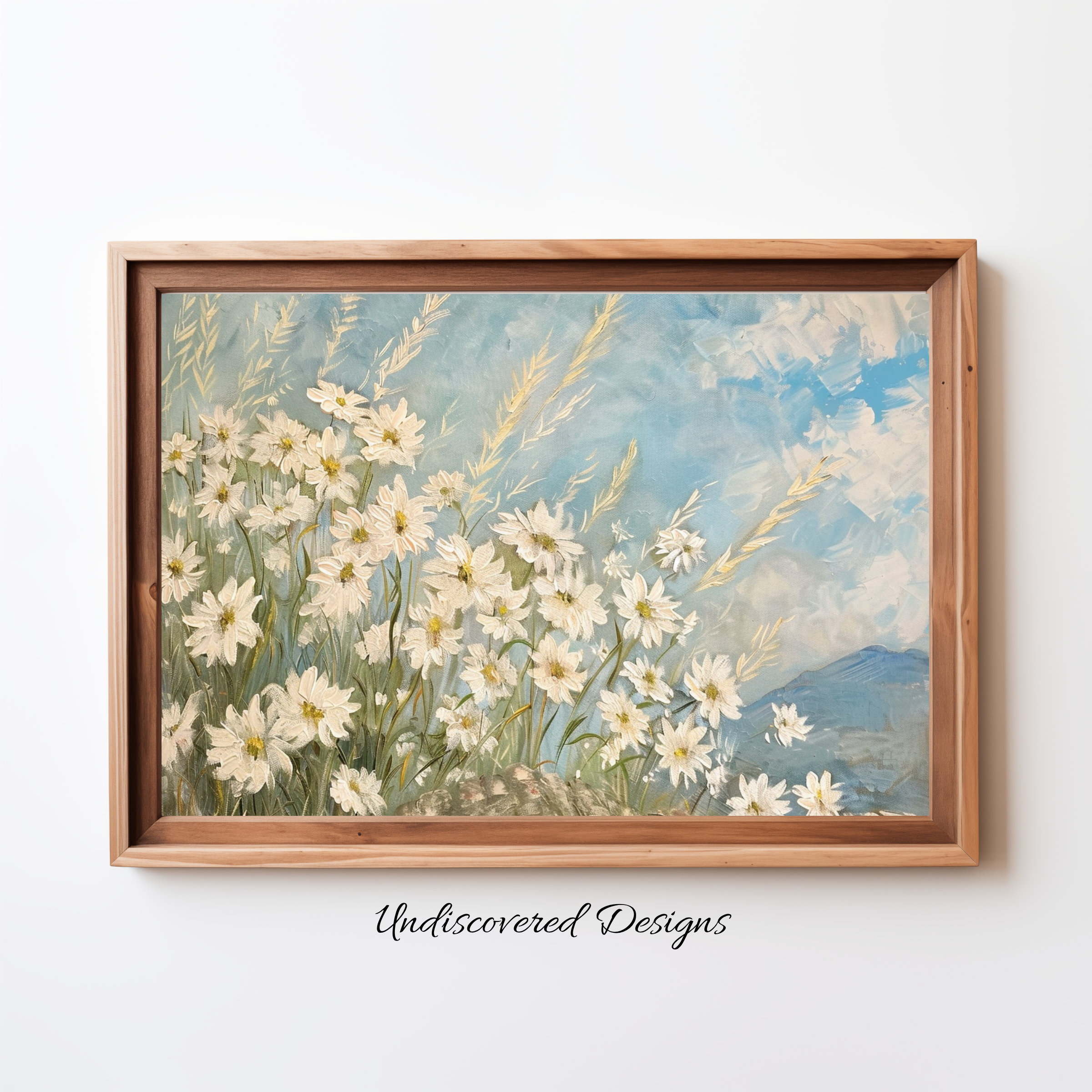 Edelweiss Oil Painting Printable Botanical Art Printout Printable Wall ...