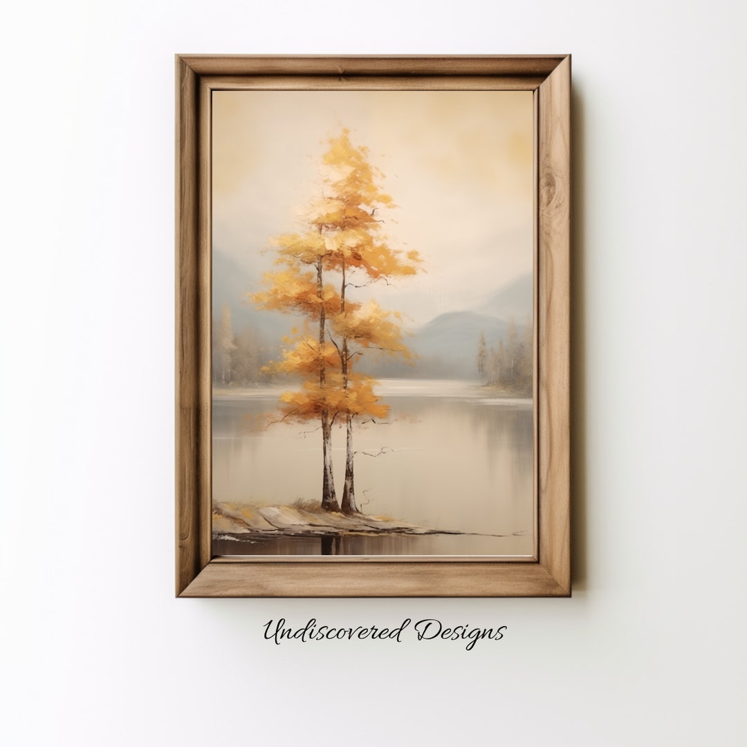 Aspen on Lake Art Printout Printable Wall Art Vintage Art Prints ...