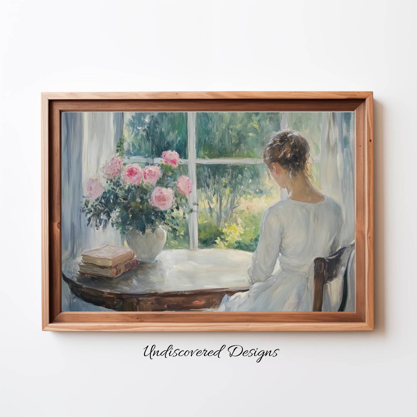 Woman Reading Still Life Art Print: Vintage Painting (digital Download ...