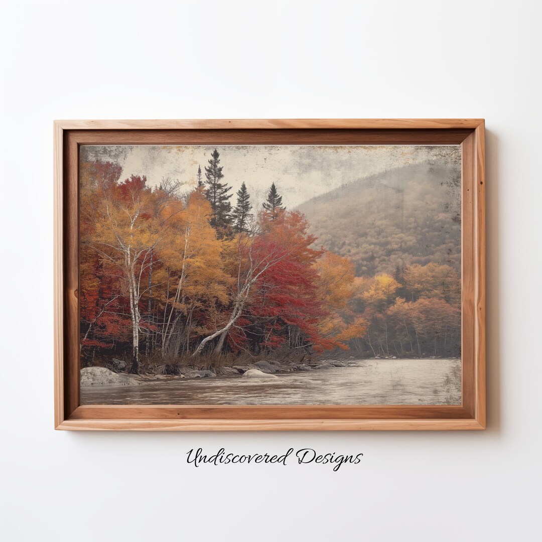 Autumn Landscape Print: Rustic Fall Scenery Wall Art (digital Download ...