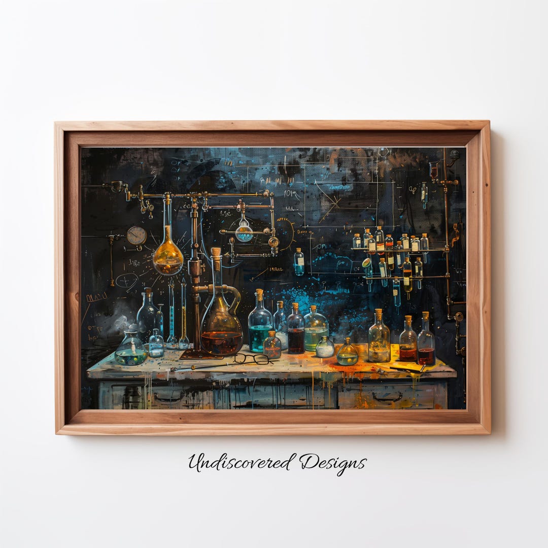 Mad Scientists Lab Spooky Halloween Art Spooky Décor Printable Wall Art ...