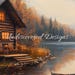 Rustic Cabin by the Lake Art Printout Printable Wall Art Vintage Art ...