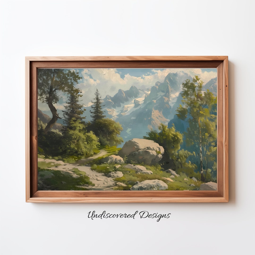 French Alps Art Printout Printable Wall Art Vintage Art Prints Digital ...