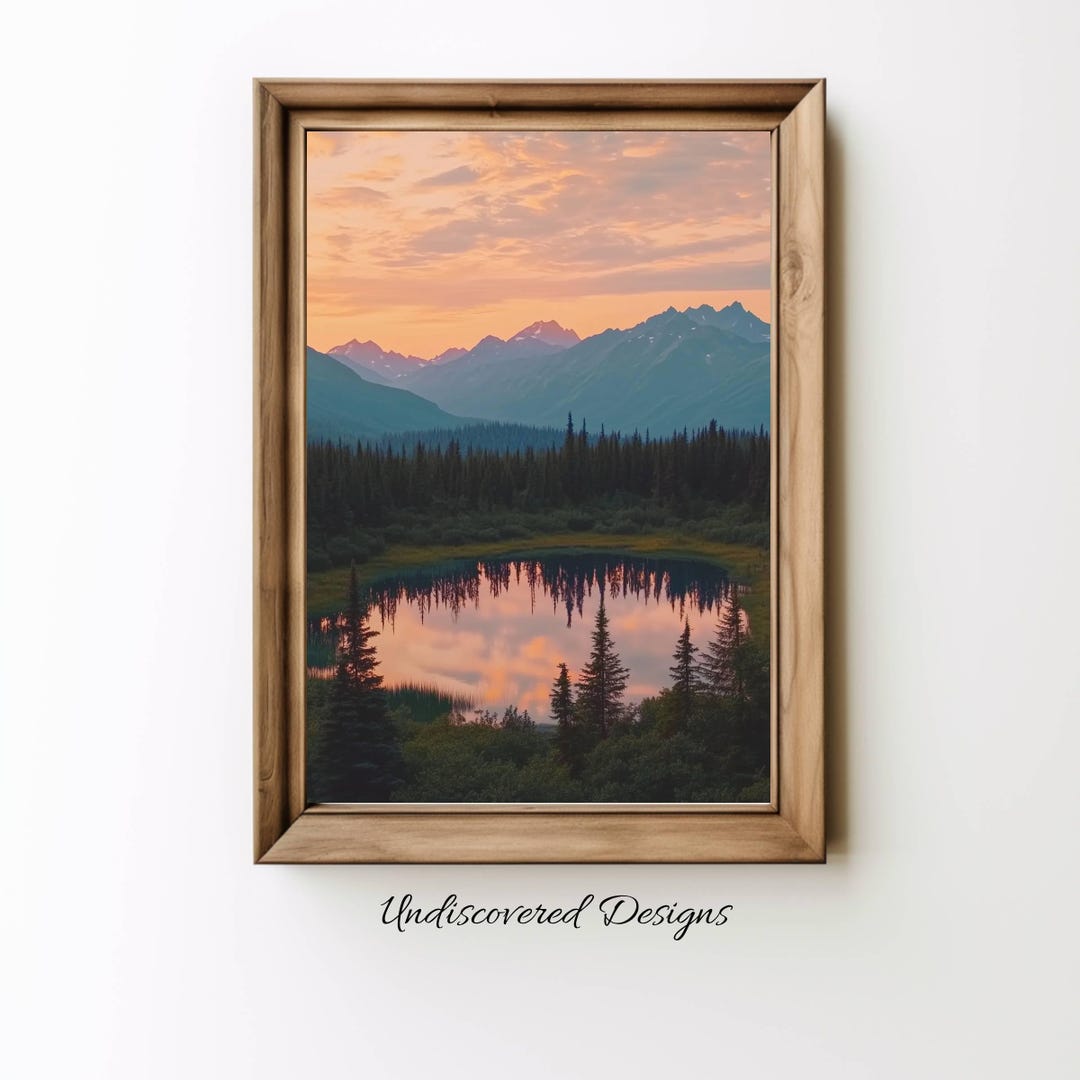 Alaskan Wilderness Art Printout Printable Wall Art Vintage Art Prints ...