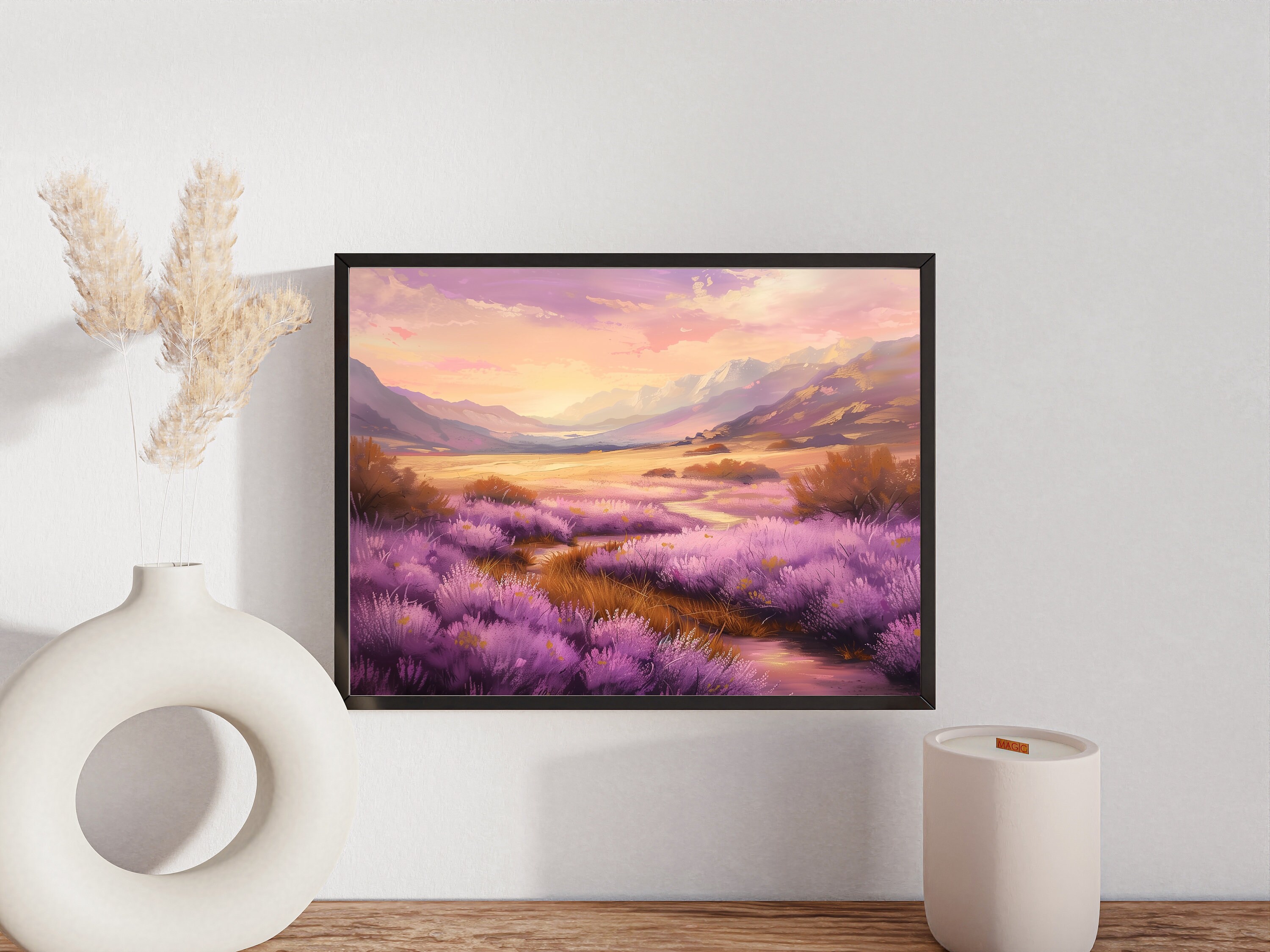 Lavender Field Art Printout Printable Wall Art Vintage Art Prints ...