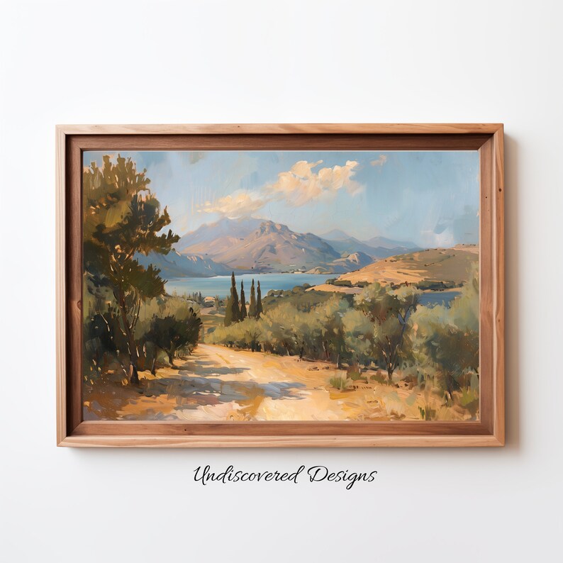 Greek Landscape Art Printout Printable Wall Art Vintage Art Prints ...