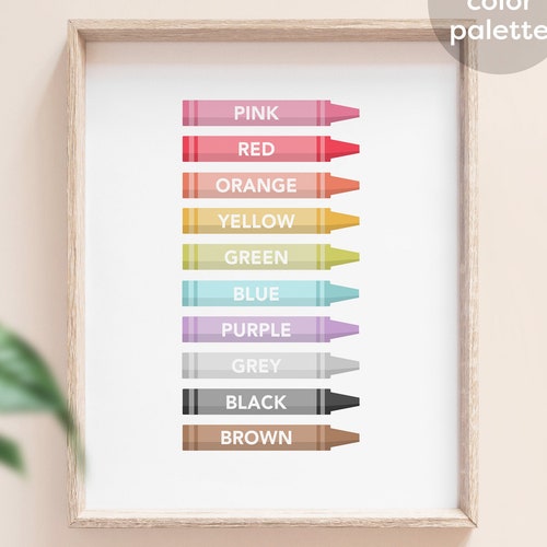 Rainbow Colors Poster Learning Colors Classroom Print - Etsy